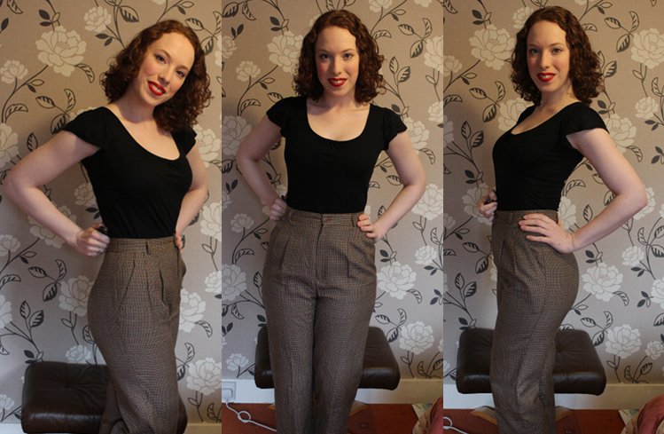 The Little Red Squirrel: Vintage Revamp #6 - Trousers to Jodhpurs