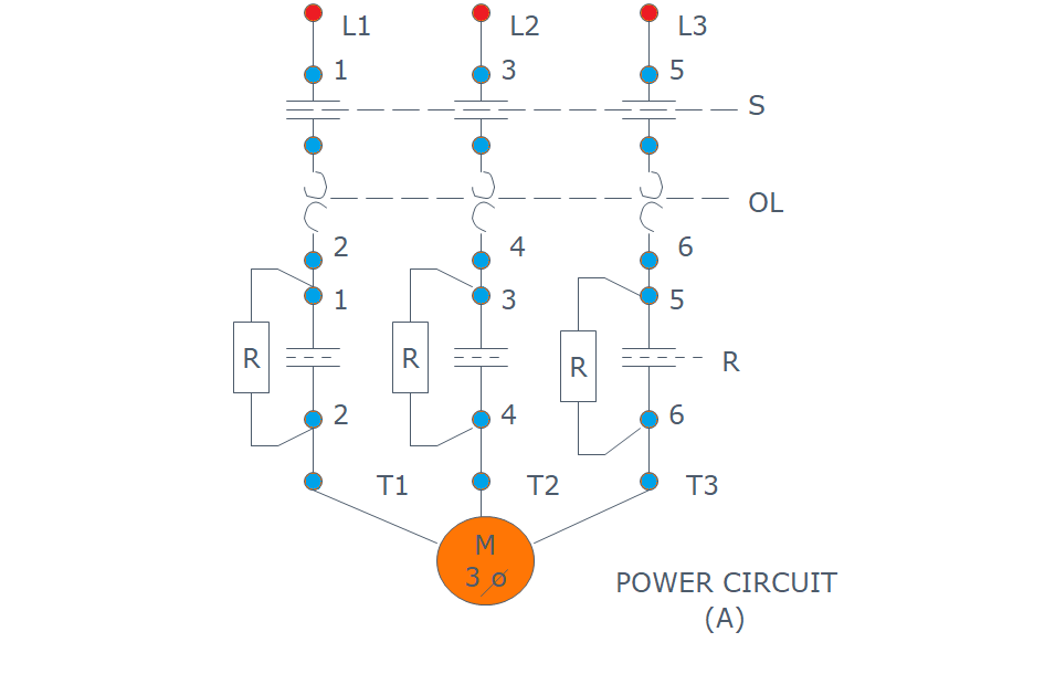 Magnetic Primary Resistant Starter | Motor Control Operation and Circuits