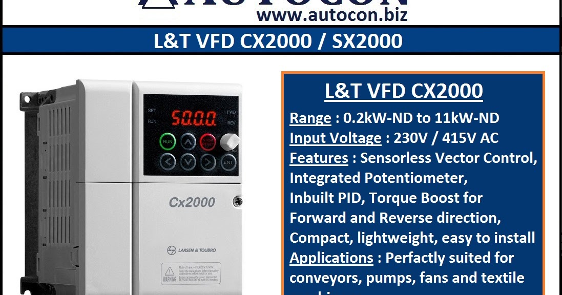 L&T, Yaskawa, Delta, Fuji make VFD (AC Drives)