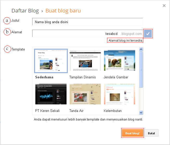 Langkah-Langkah Membuat Blog di Blogger | Belajar Tutorial Cepat