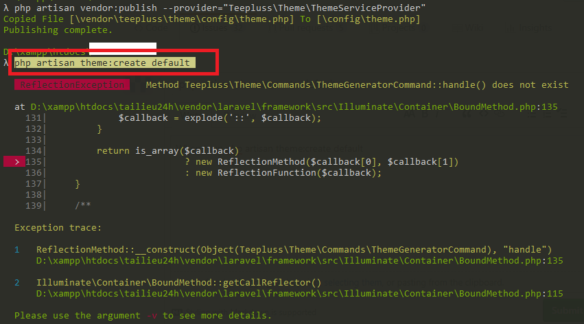 php artisan theme:create default error · Issue #153 · teepluss/laravel-theme · GitHub