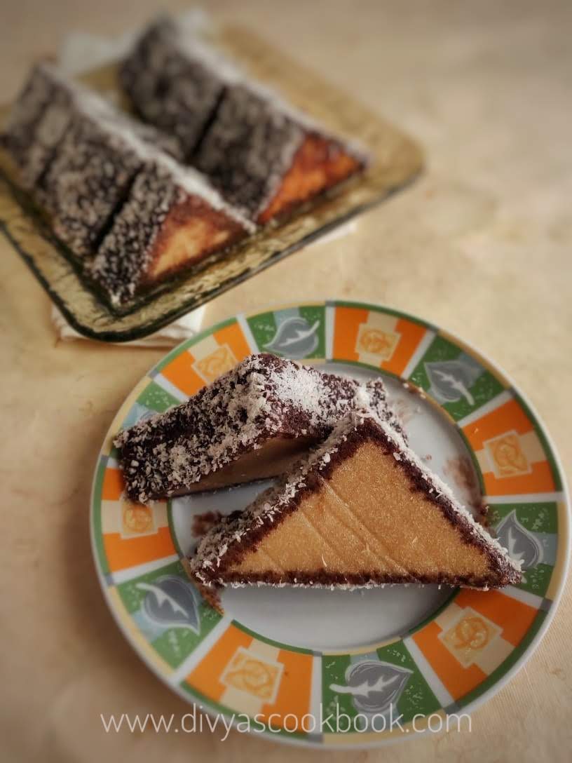 Easycooking: Eggless Triangular Lamingtons