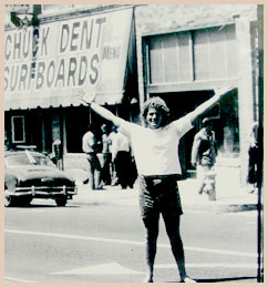 Chuck Dent in full flight