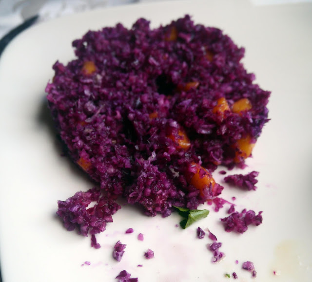 Les délices de lauriane: Salade de chou rouge aux fruits exotiques et ...