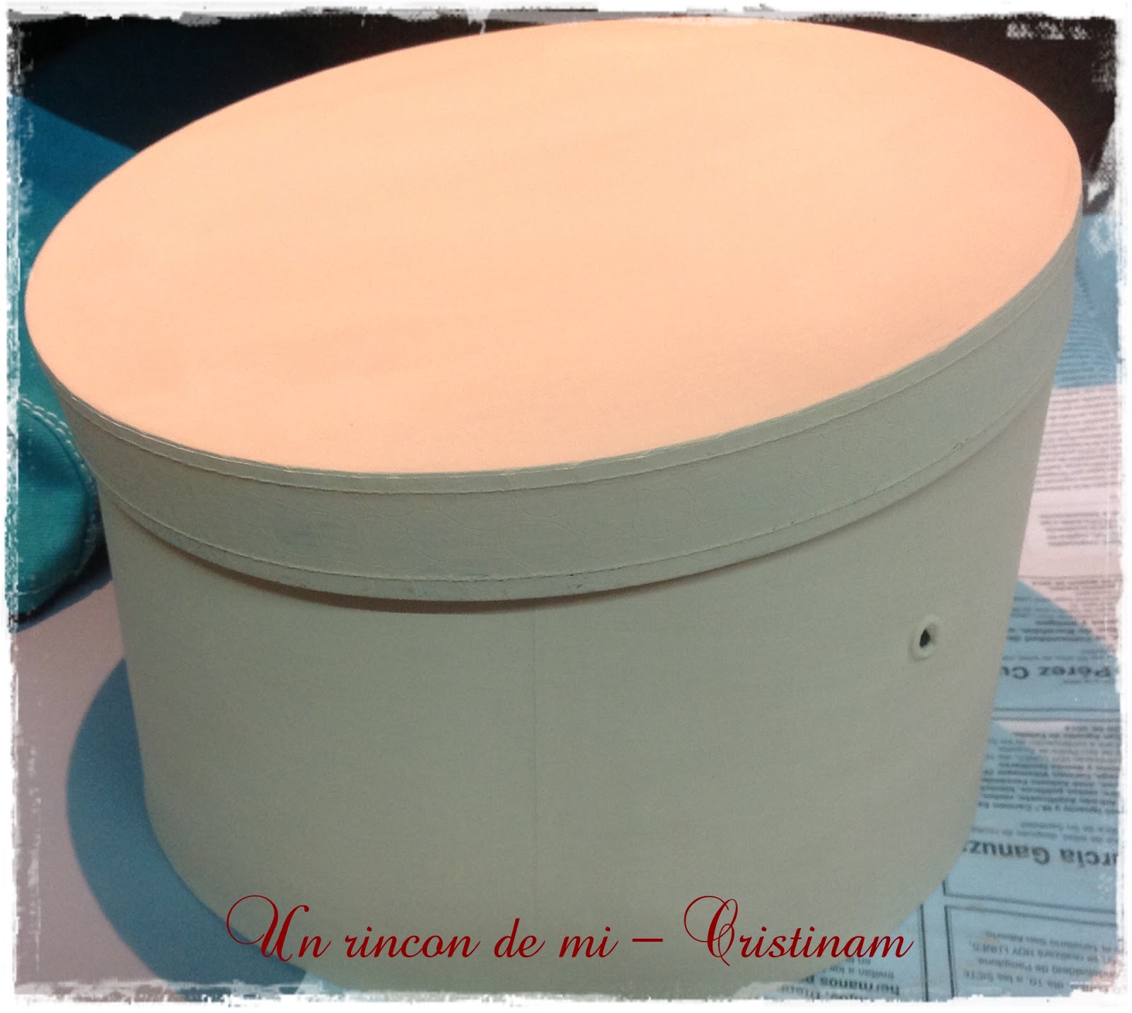 Un rincón de mi: Tutorial decorar caja de cartón redonda en estilo romántico vintage