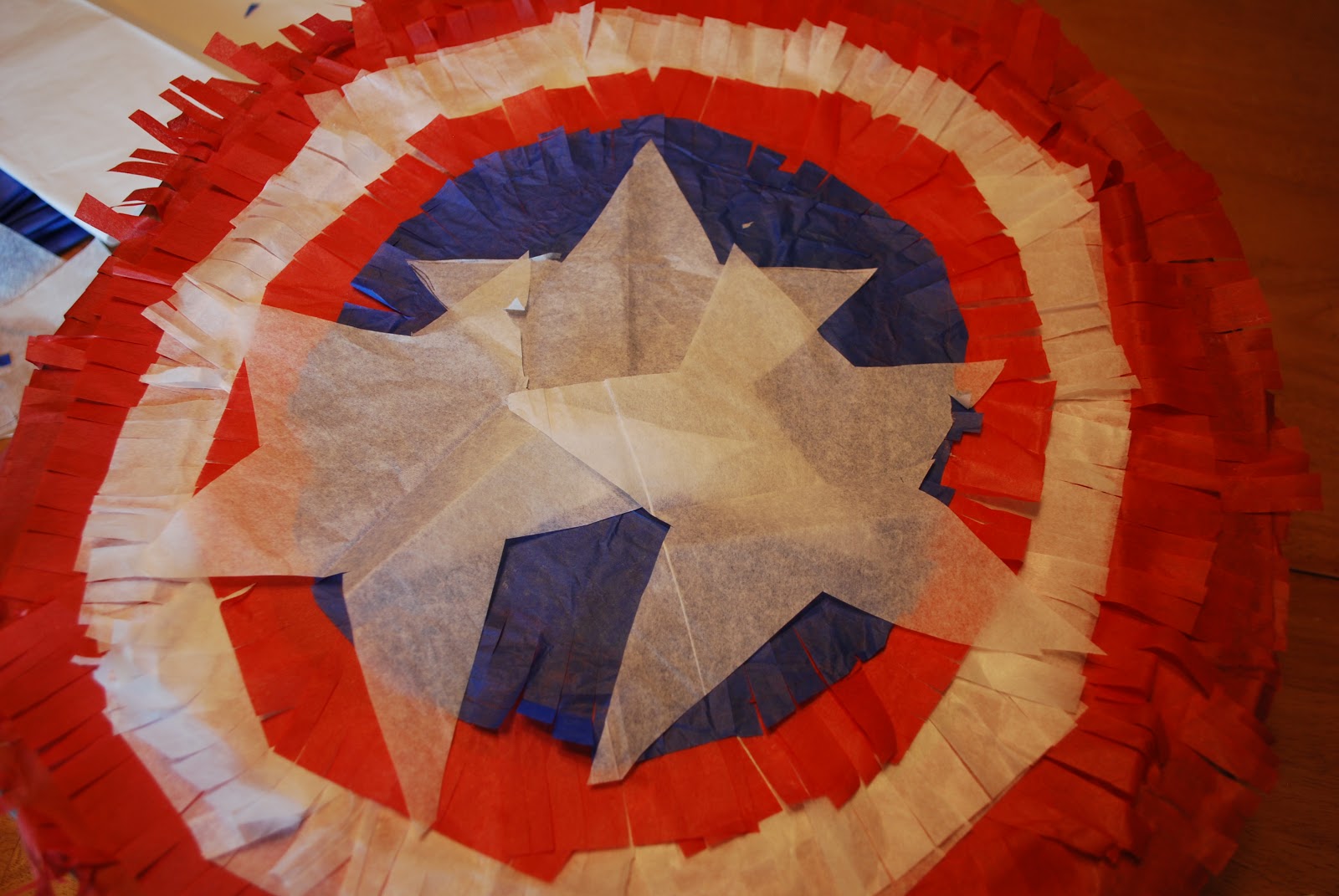 Sunshine and a Summer Breeze: DIY Captain America Shield Pinata