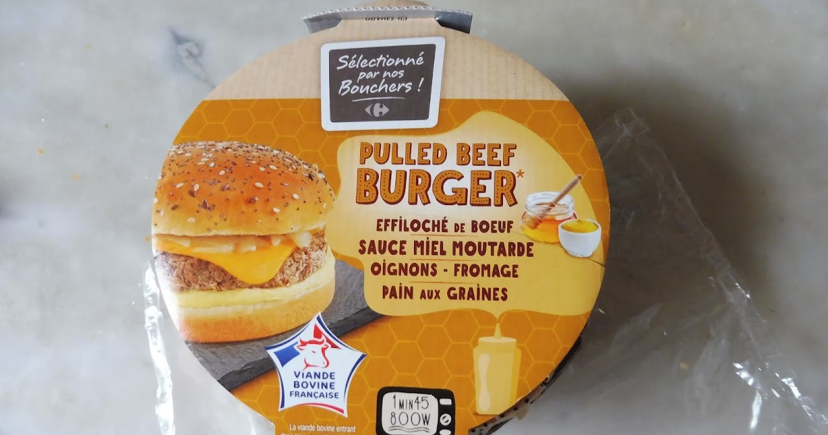Suggestion de Présentation: Pulled Beef Burger (195 g) Carrefour