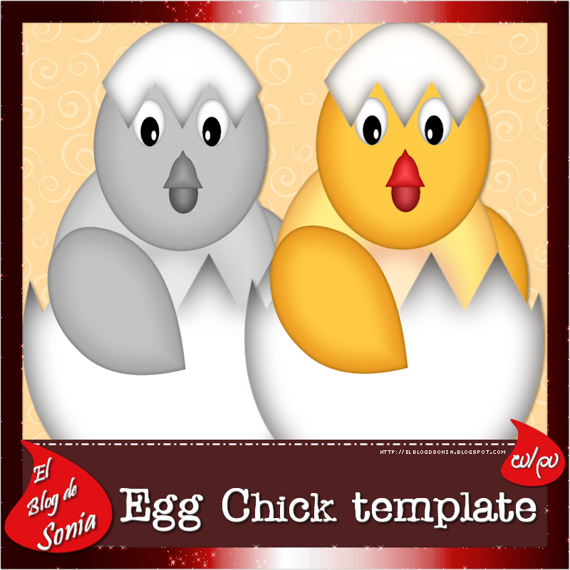 El Blog de Sonia: CU Template Pollito en su cascarón