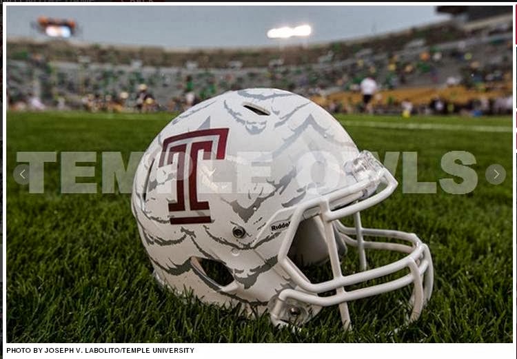 Temple Owls Football: New WhiteTemple Football helmets 2013