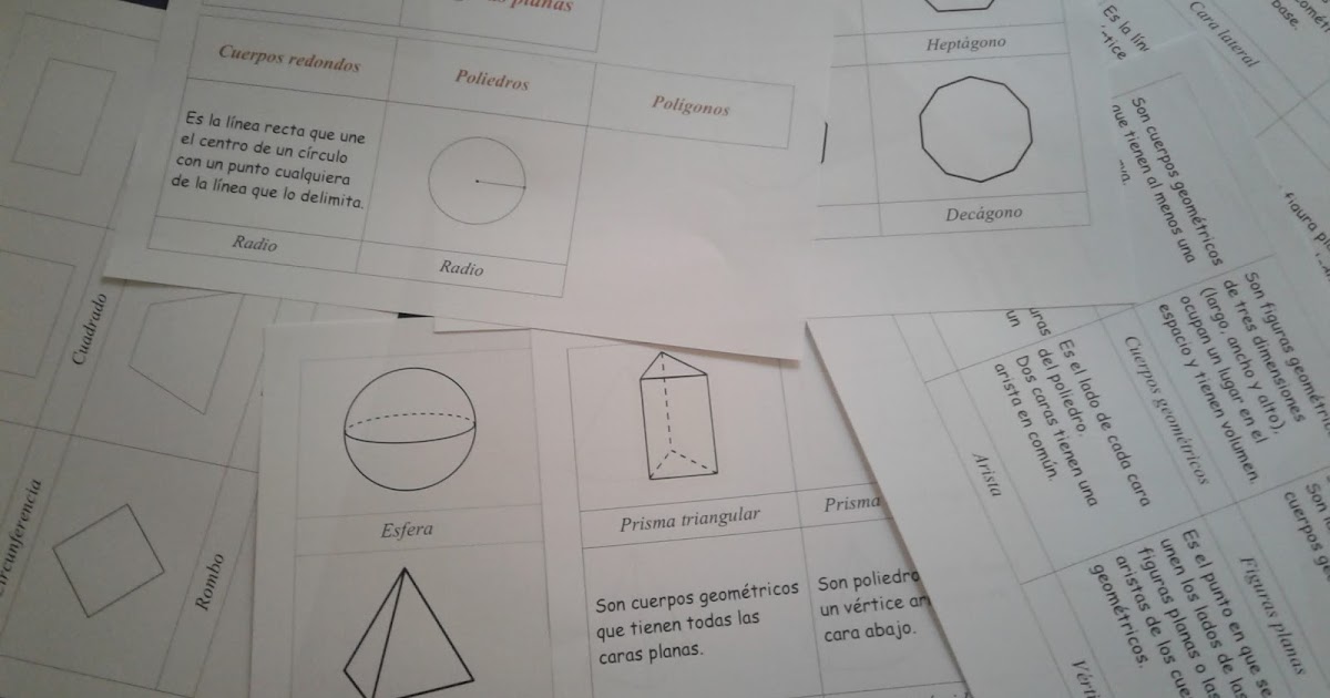 Los viernes no hay clase: Comienzo con las tarjetas de geometría