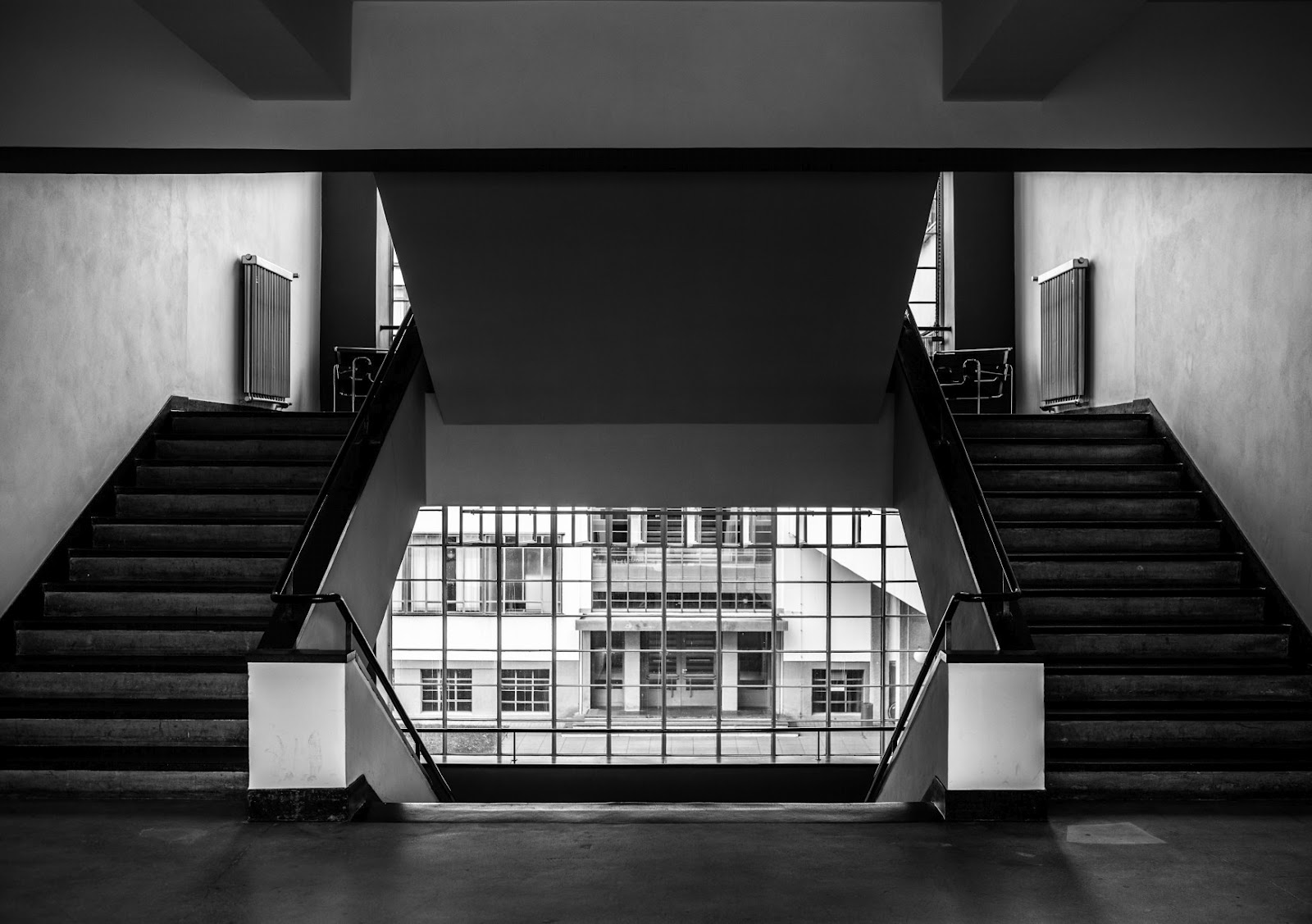 BAUHAUS: Dessau Stairs and Windows :: Black and White Photography ...