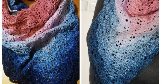 bandorka: Háčkovaný šátek