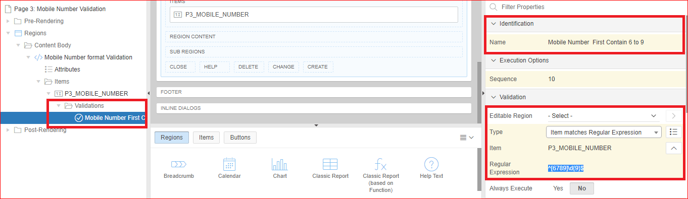 Mobile Number Format Validation In Oracle Apex Javainhand Tutorial