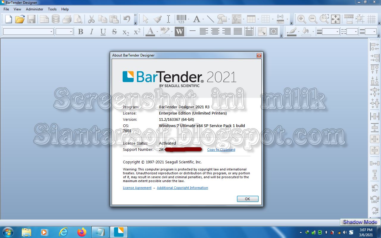 Siantarsof: BARTENDER ENTERPRISE 2021.R3.163367