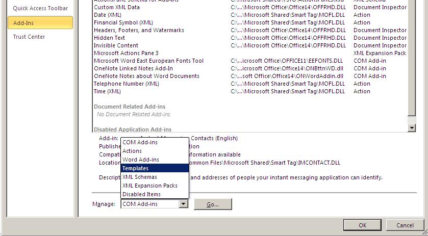 How to attach a template to a Word 2010 Document | Digital Web