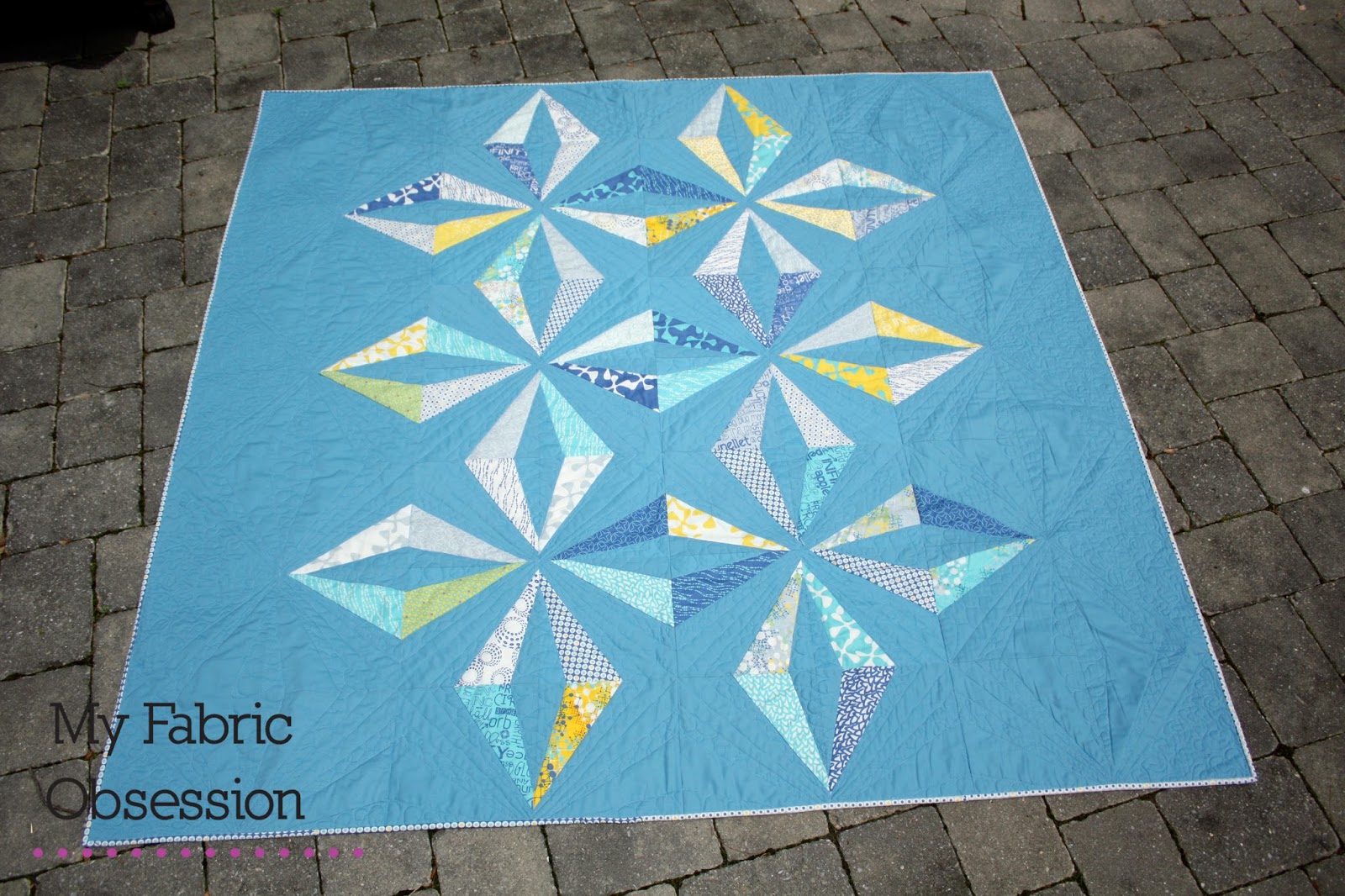 My Fabric Obsession: Prism quilt and a free motion experiment