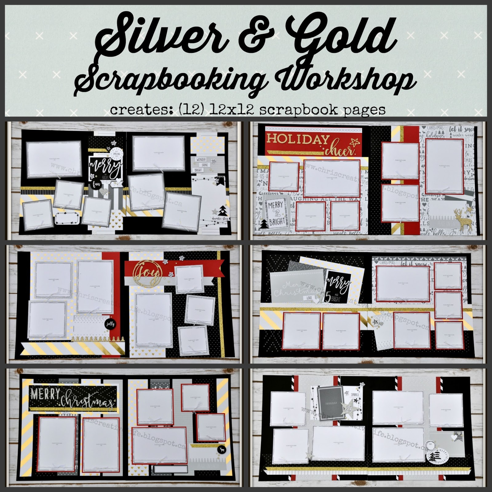 Chris' Creative Life: Silver & Gold Scrapbooking Workshop
