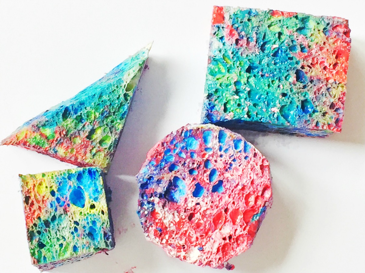 Mini Monets and Mommies: DIY Rainbow Building Blocks