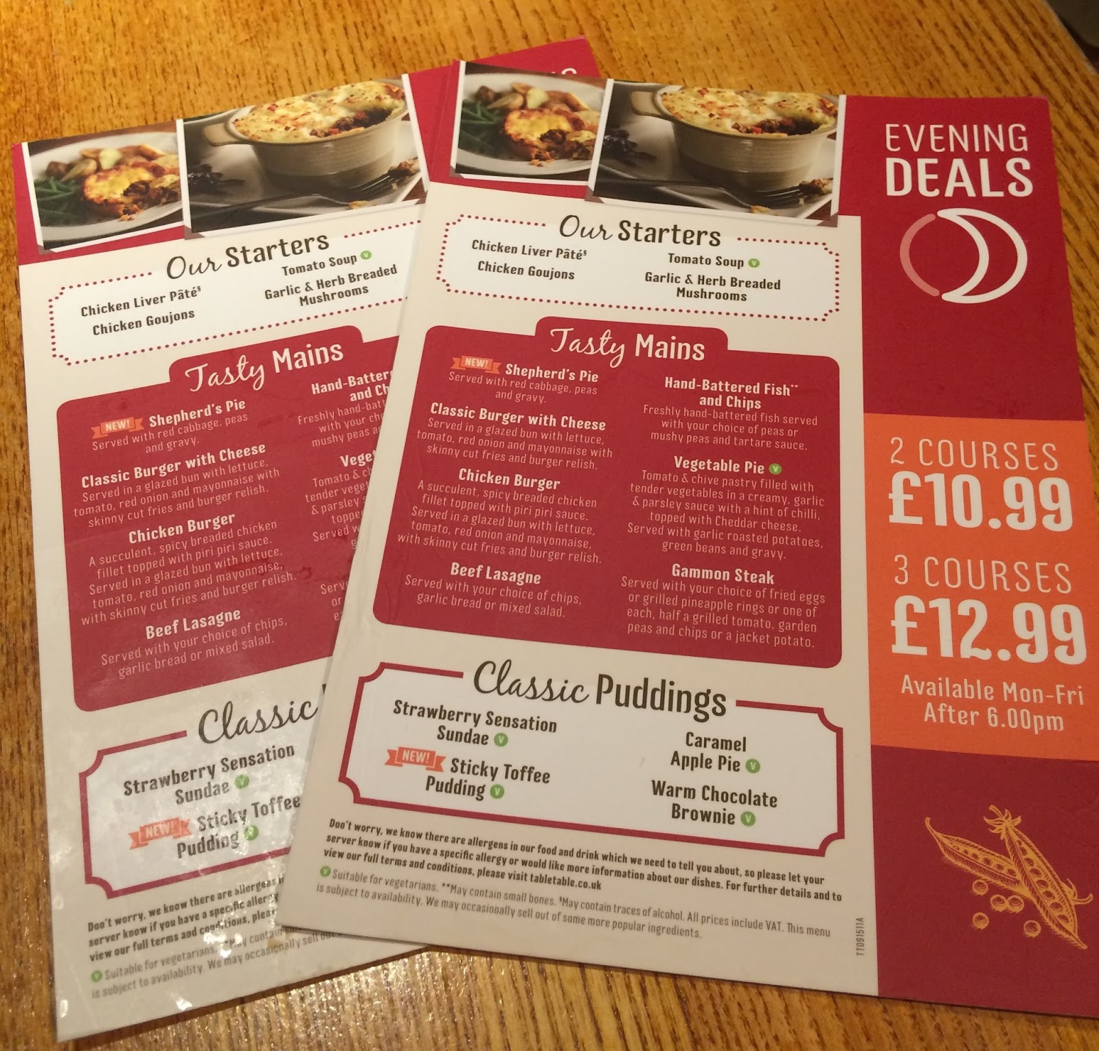 New Menu at TableTable for Autumn 2015. Review