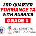 GRADE 1 3RD QUARTER PERFORMANCE TASKS (With RUBRICS) - DepEd Click