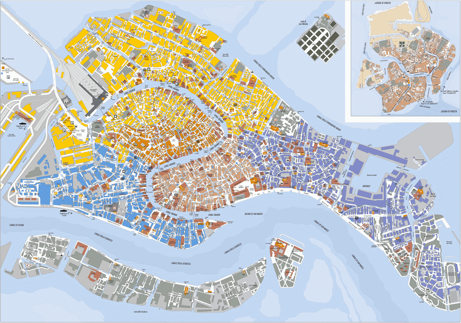 Map of Venice, Italy