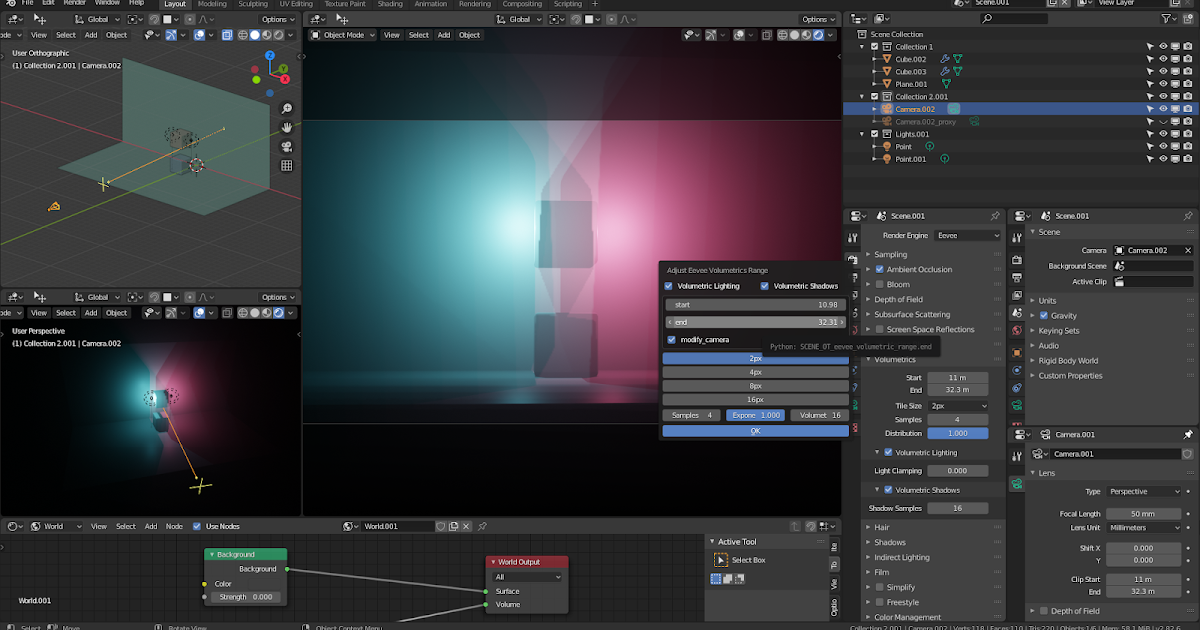 Understanding volumetric lighting in Eevee