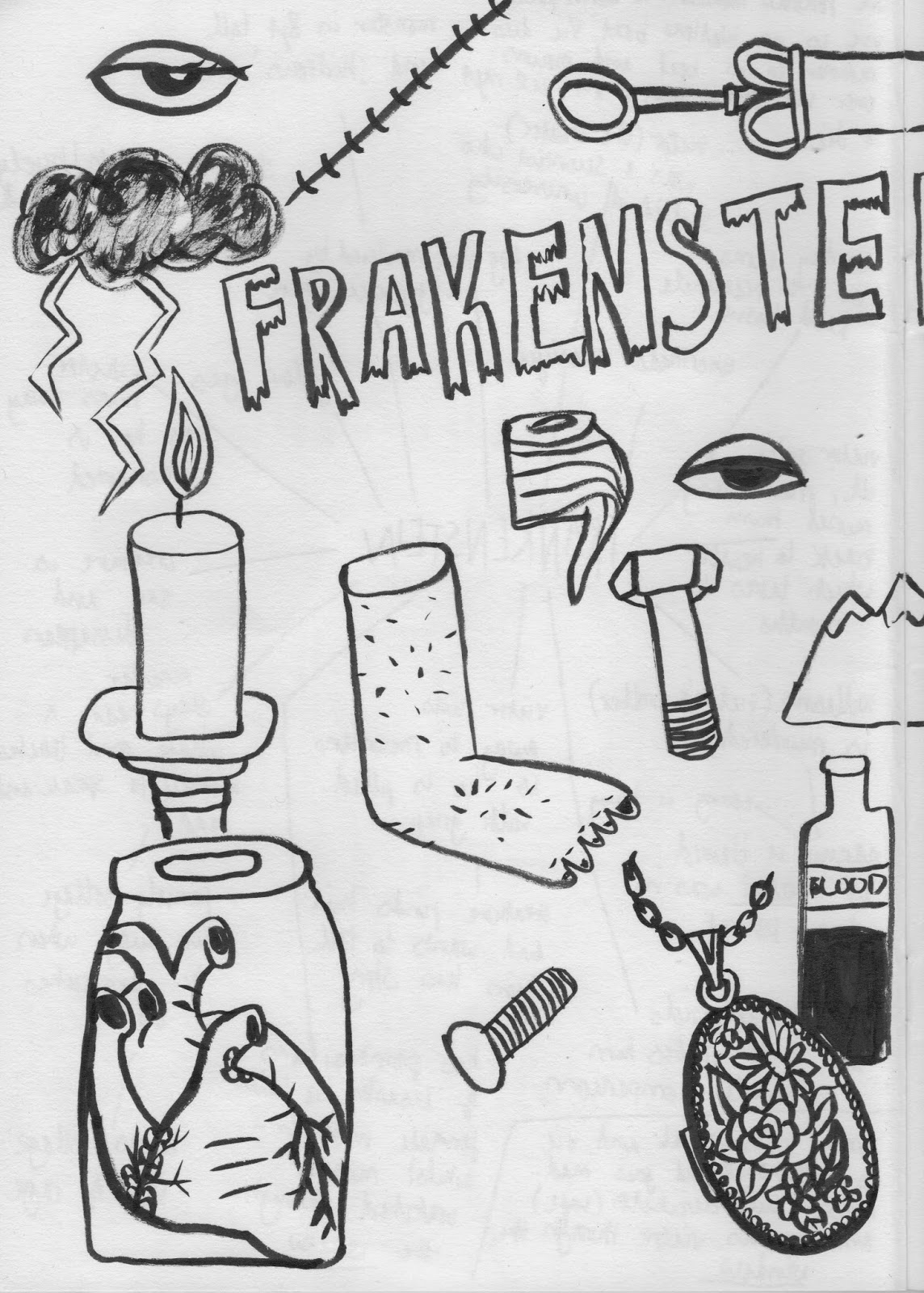 Emily Wilks Illustration: 'Frankenstein' by Mary Shelley