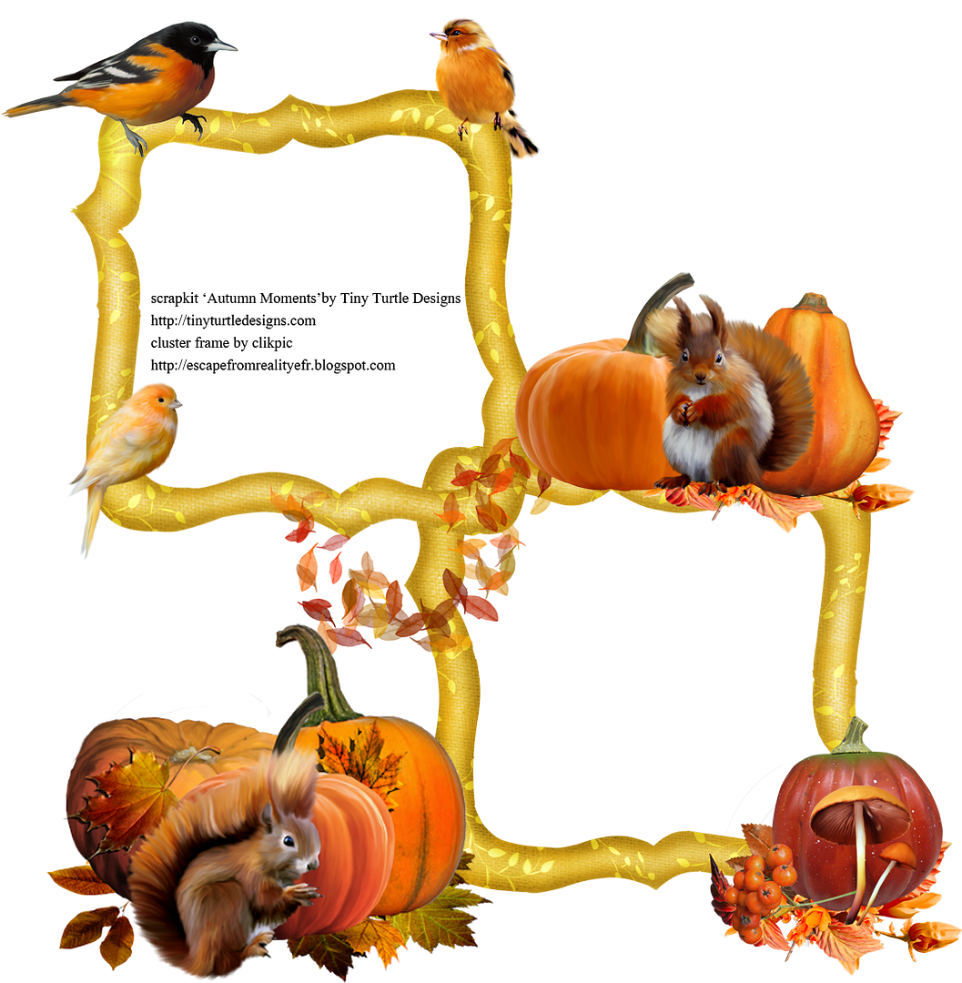 Escape From Reality Blog: FTU PU Cluster Frames 'Autumn Moments' TTD