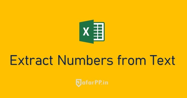 How to extract number only from a text in Excel How to extract number only from a text in Excel