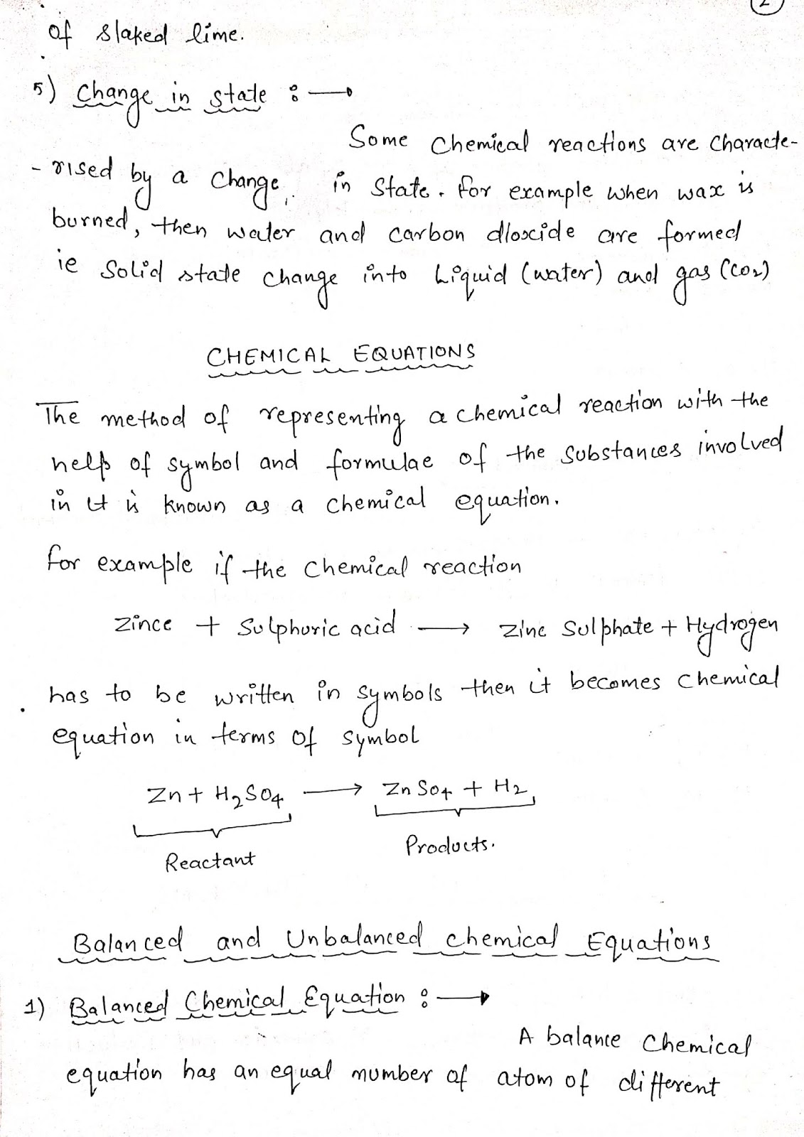 Chemical Reaction And Equation Handwritten Notes For 10th Science chemical-reaction-and-equation-handwritten-notes-for-10th-science