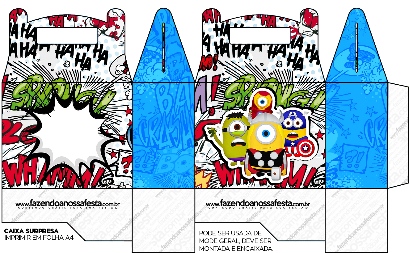 Minions Superheroes: Free Printables Boxes. - Oh My Fiesta! for Geeks