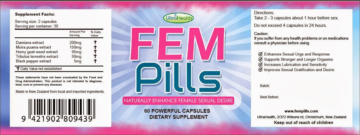 Only 2 FemPills Female Aphrodisiac Pills Mixed In A Drink Give Women A ...
