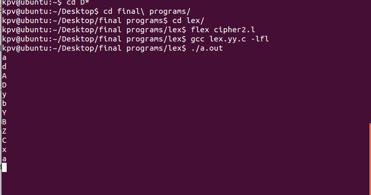 Curly-Code: Lex program that implements the Caesar cipher Curly-Code: Lex program that implements the Caesar cipher