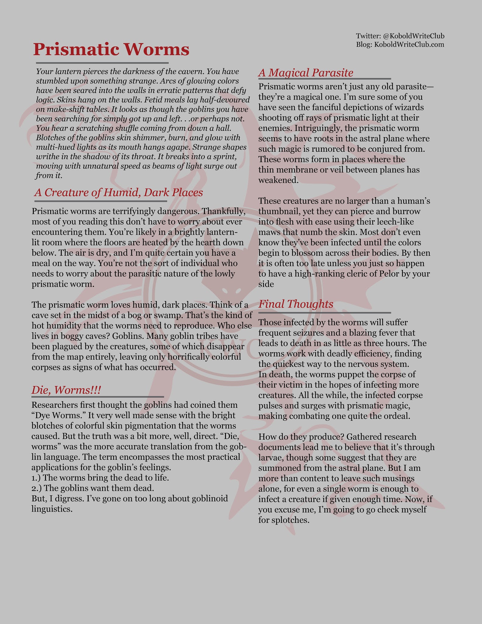 Kobold Write Club Prismatic Worms A Deadly Parasite From The kobold-write-club-prismatic-worms-a-deadly-parasite-from-the