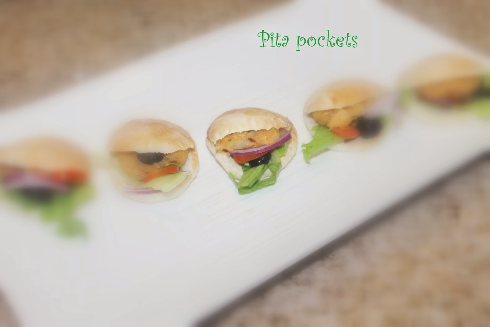 VineelaSiva: Mini Pita Pockets-Kids lunch box dish 1