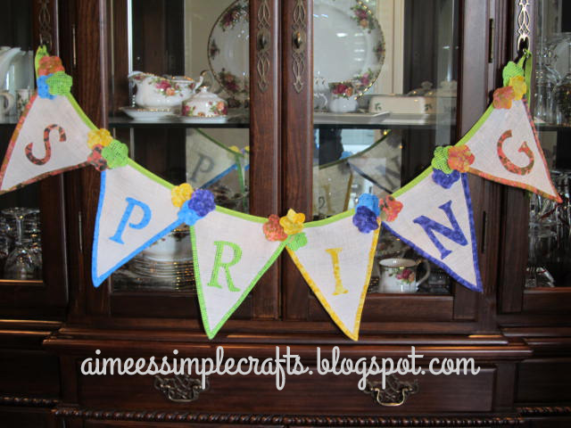 Spring Burlap Banner
