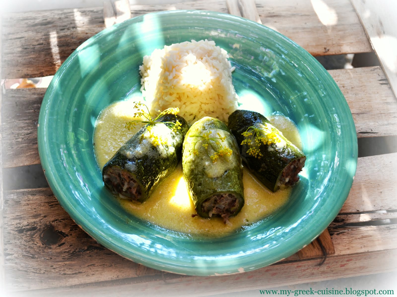 My Greek Cuisine: Kolokithakia jemista avgolemono