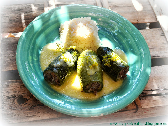 My Greek Cuisine: Kolokithakia jemista avgolemono