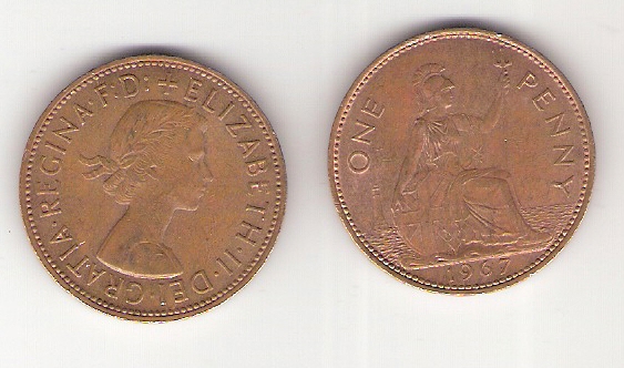 raja's coins sale: GREAT BRITAIN ONE PENNY OLD RARE COIN