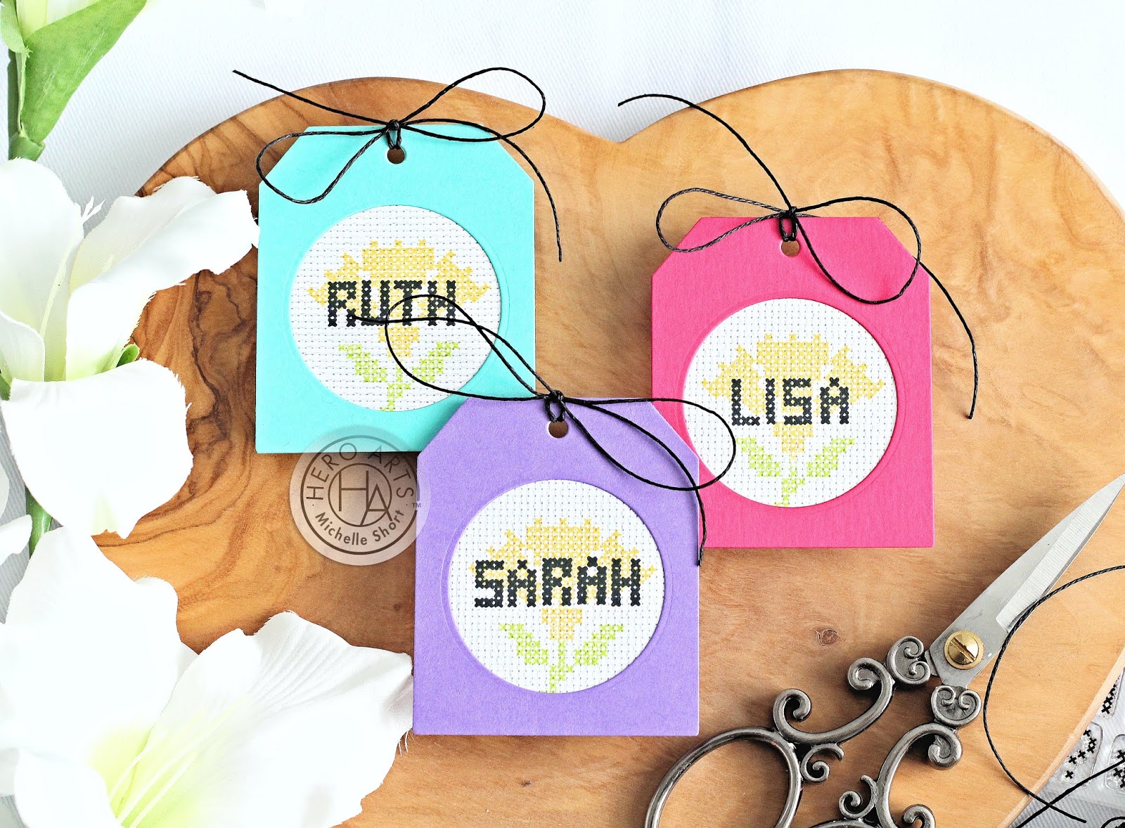 The Card Grotto: Faux Stitched Personalised Tags