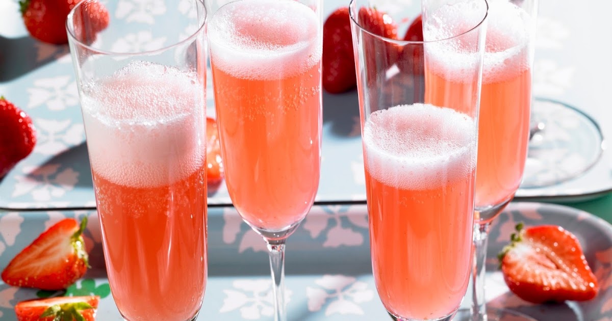 Strawberry Champagne Cocktail
