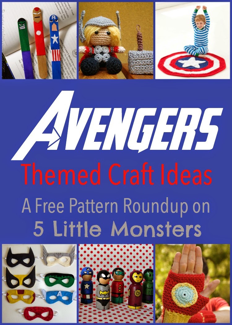 5 Little Monsters: Friday Freebies Roundup: Avengers Crafts