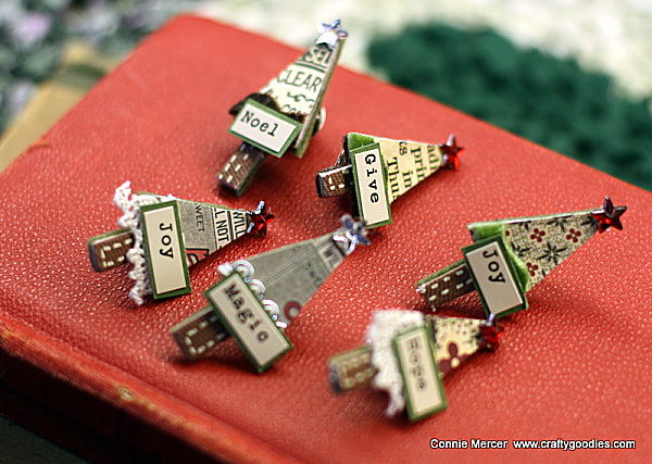 crafty goodies: Christmas tree pins~ with JBS and Basically Bare!!!