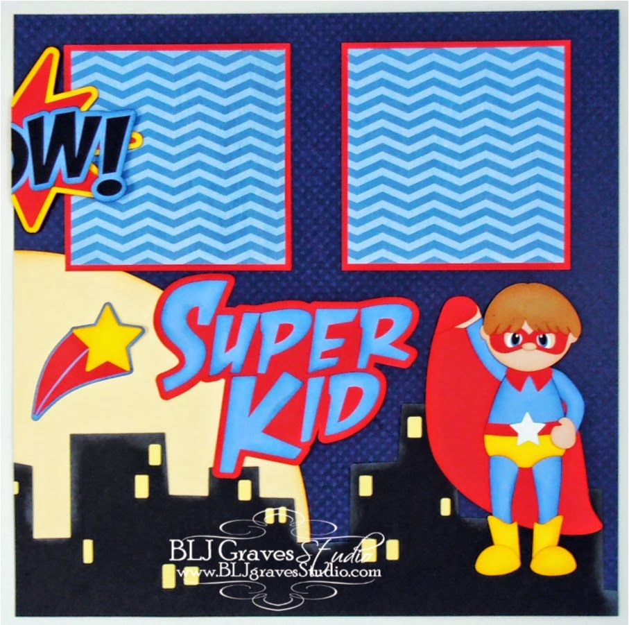 BLJ Graves Studio: Superman Boy Scrapbook Pages