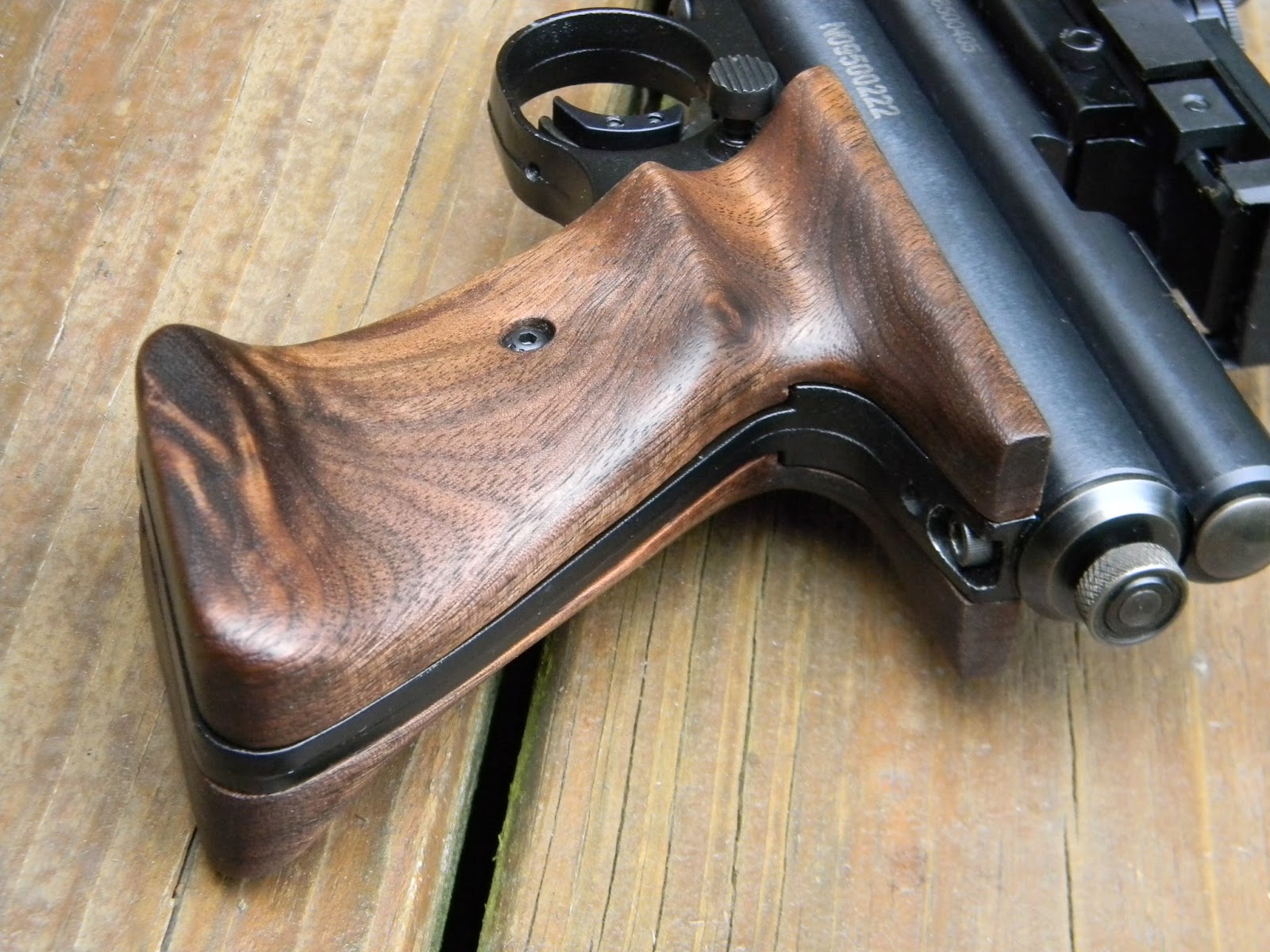 Another Airgun Blog: Quick Set of Walnut Grips for a Crosman 2240