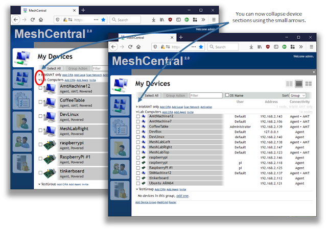 MeshCentral - 2019 Review and New Features