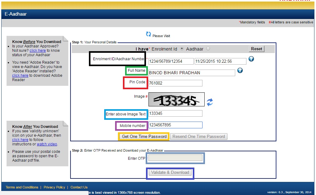 How To Download Aadhaar card with Enrollment Number
