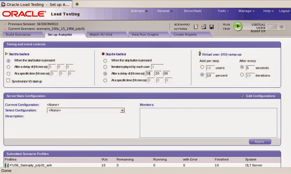 Xml And More Oats How To Create A Scenario For Oracle Load Testing