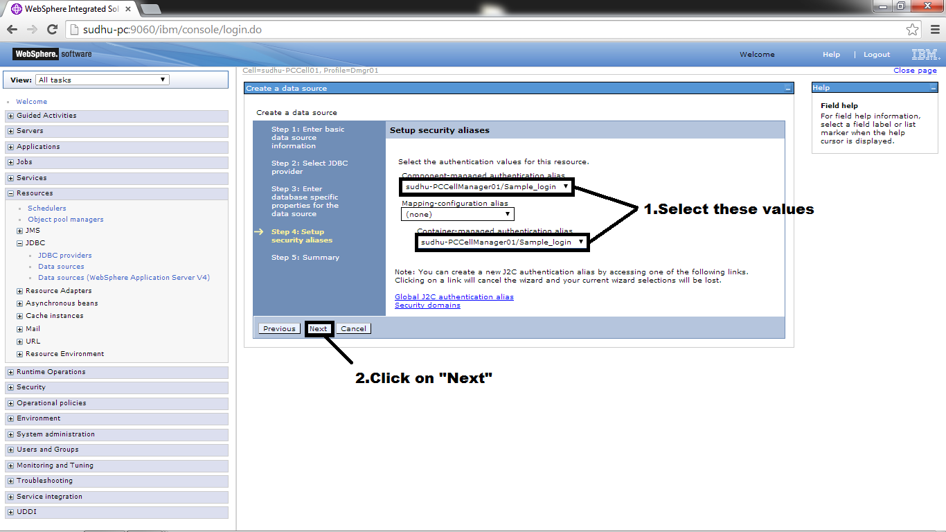 IBM WebSphere Application Server: Configuration oracle data source in ...