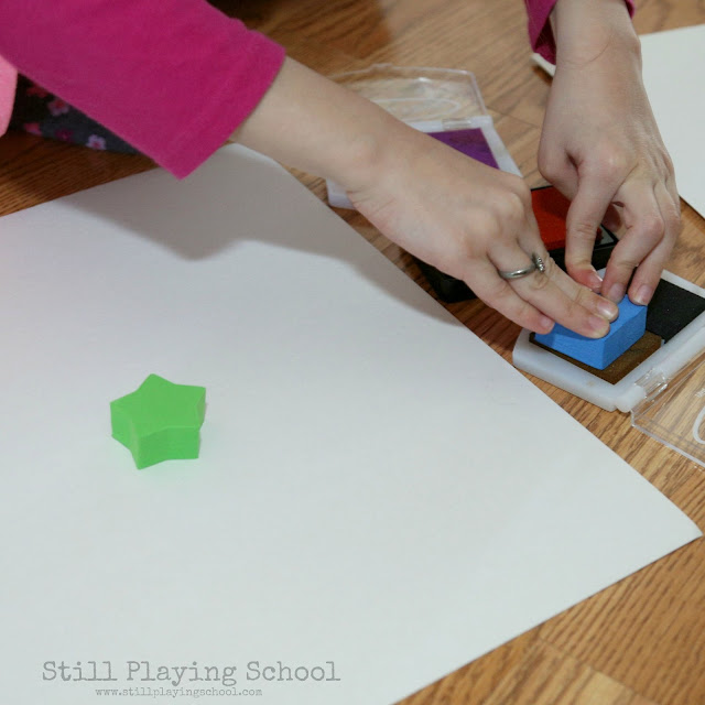 Stamping Shapes Process Art | Still Playing School